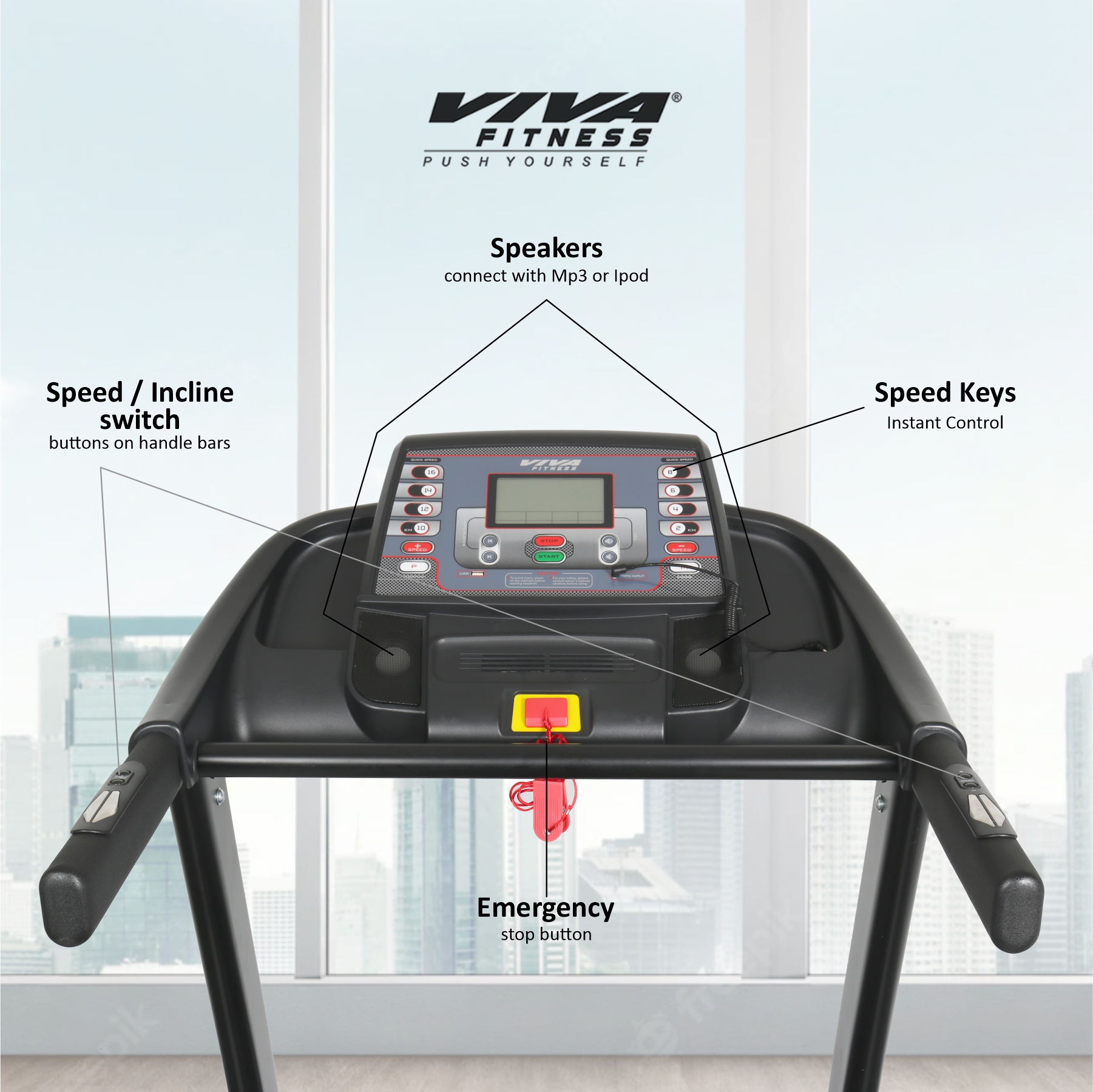 T-51 Motorized Treadmill - VIVA FITNESS
